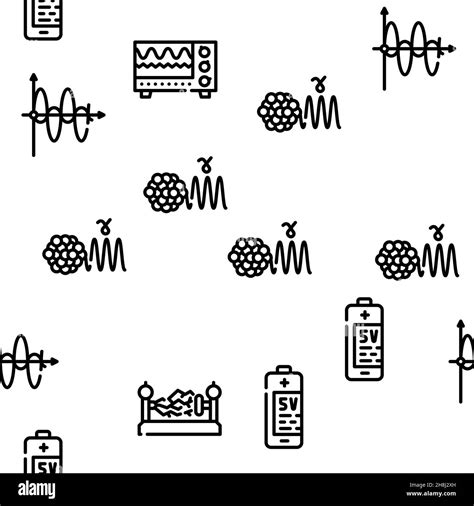 Electromagnetic Science Physics Vector Seamless Pattern Stock Vector