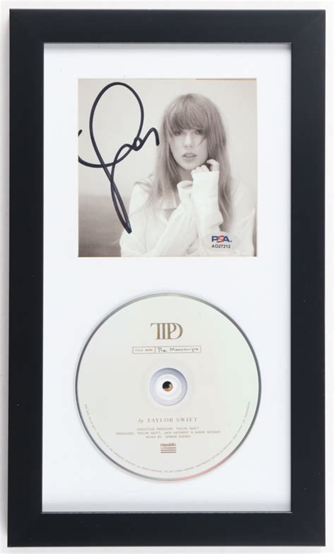 Taylor Swift Signed Custom Framed The Tortured Poets Department Cd
