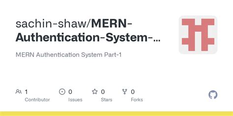 GitHub Sachin Shaw MERN Authentication System Part MERN Authentication System Part