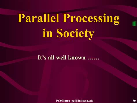 Parallel Computing 2007 Overview Ppt