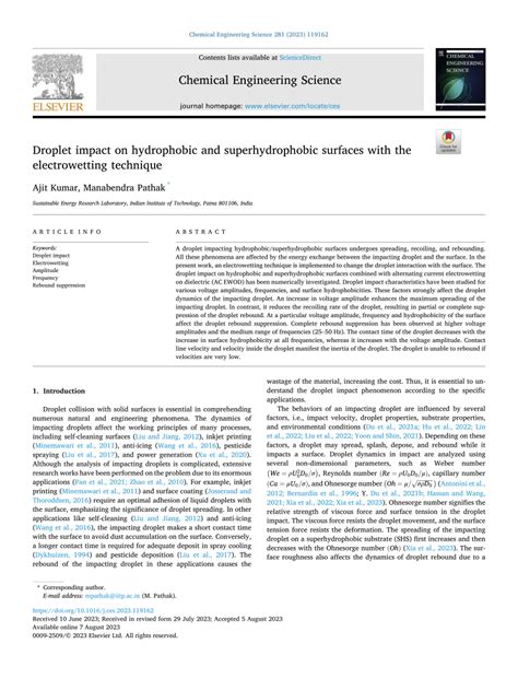 Pdf Droplet Impact On Hydrophobic And Superhydrophobic Surfaces With