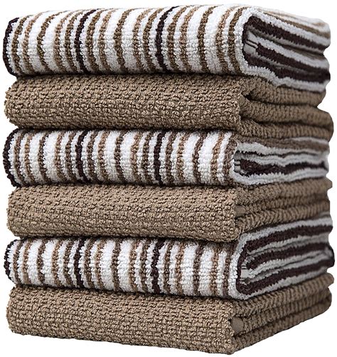 400 Gsm Absorbent 6 Pack Cotton Popcorn Stripe Kitchen