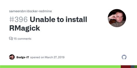 Unable To Install RMagick Issue 396 Sameersbn Docker Redmine GitHub