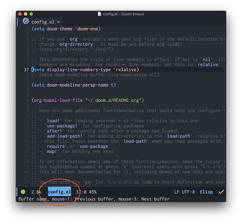 怎样隐藏 Doom Modeline 里的 Buffer Name Emacs General Emacs China