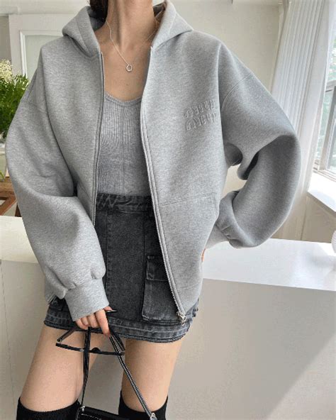 자체제작당일출발 뮤뮤 투웨이 네오플렌 후드집업 에이블리