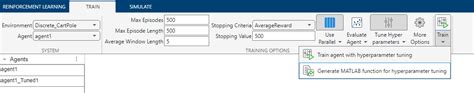 Tune Hyperparameters Using Reinforcement Learning Designer Matlab