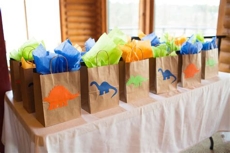 Dinosaur Party Favor Bags Set Of 12 Stegosaurus T Rex Brontosaurus