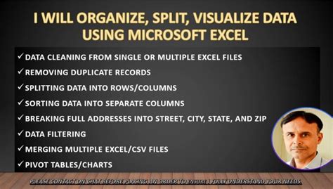 organize split visualize data in excel by aijazaliexp fiverr