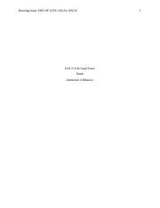 End Of Life Legal Issue 43217 Doc Running Head END OF LIFE LEGAL