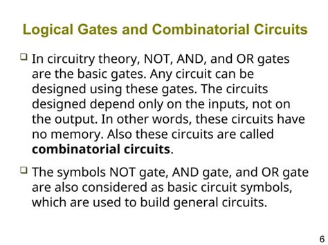 Logic Gates And Combinational Logic Circuitsppt