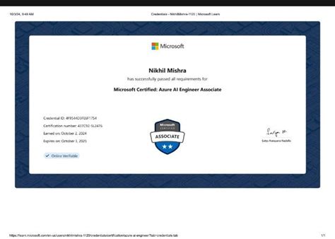Nikhil Mishra On Linkedin Microsoftai Ai102 Azureai Artificialintelligence Azure Ai