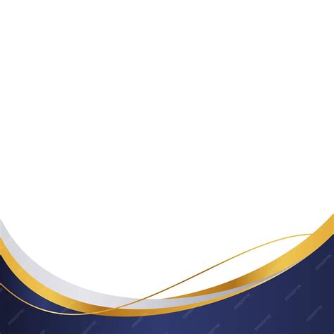 Premium Vector Navy And Gold Modern Luxury Wavy Border With Line