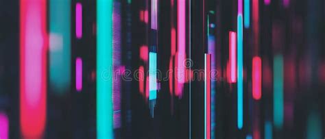 Exploration Of Data Dynamics Through Abstract 3d Bar Graphs In Vibrant