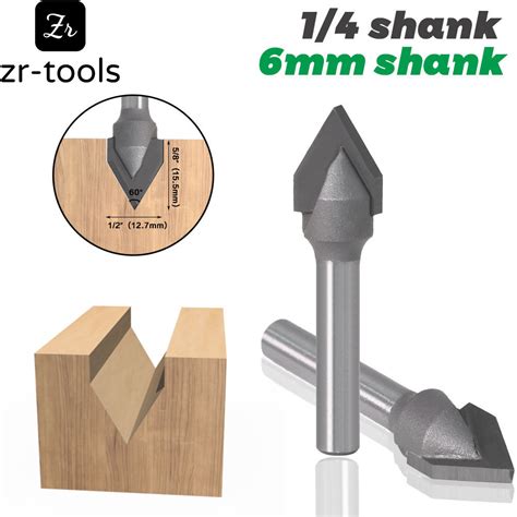 Degree V Shaped Groove Oblique Pointed Cutter Slotting Router Bit Splicing Cutter And Line