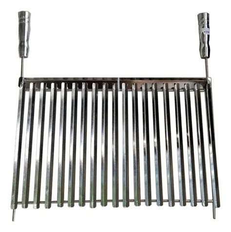 Grelha Argentina Inox 304 60 X 50 Churrasco Parrilla Frete Grátis