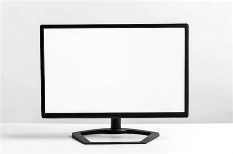 Premium Photo A Monitor With A White Screen Isolated On White Background