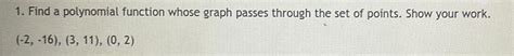Answered Find A Polynomial Function Whose Graph Passes Through The Kunduz