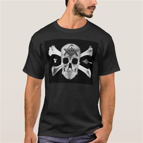 Masonic Skull And Bones Square And Compass Trowel T Shirt