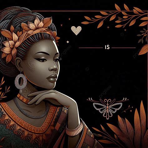 Black American Woman Background Girl Black History Party Background