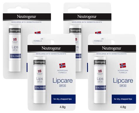 Neutrogena Spf 20 Lip Care 48g Pack Of 4 Uk Beauty