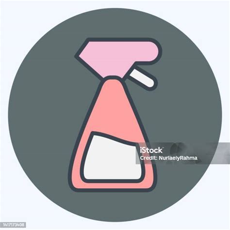 아이콘 스프레이 병 정원 기호에 적합합니다 컬러 메이트 스타일 편집 가능한 간단한 디자인 디자인 템플릿 벡터 간단한 그림