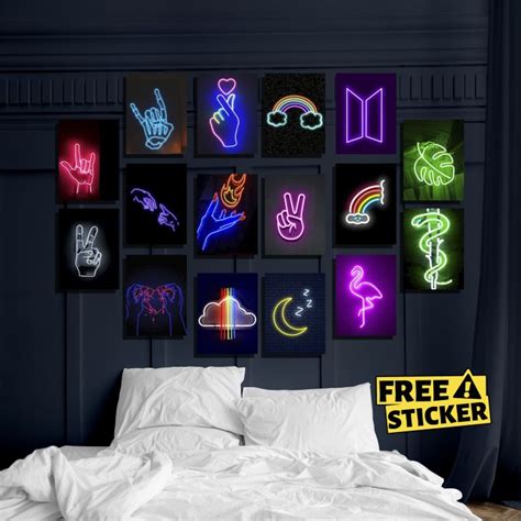 16pcs Poster Dinding Kamar Cowok Aesthetic Ukuran A6 Aesthetic Wall