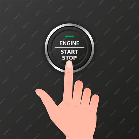 Premium Vector Engine Start Stop Button Car Dashboard Element