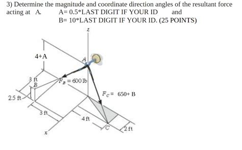 Solved Determine The Magnitude And Coordinate Direction Chegg