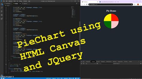 Piechart Using Javascript And Html Canvas Youtube