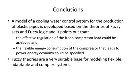 Cooling Water Control System Fuzzy Logic Ppt