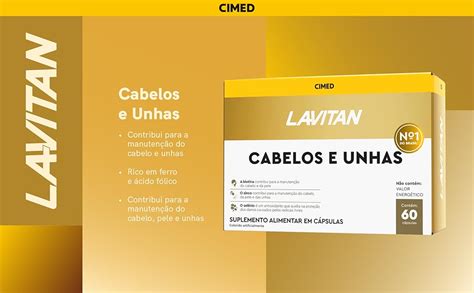 Multivitamínico Lavitan Cabelos E Unhas Com 60 Cápsulas Br