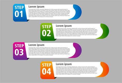 4 Stages Of Infographic Elements In Full Color Designs For Banners Presentations And More