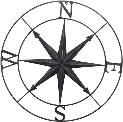 Large Metal Compass Decor At Rose Thyer Blog