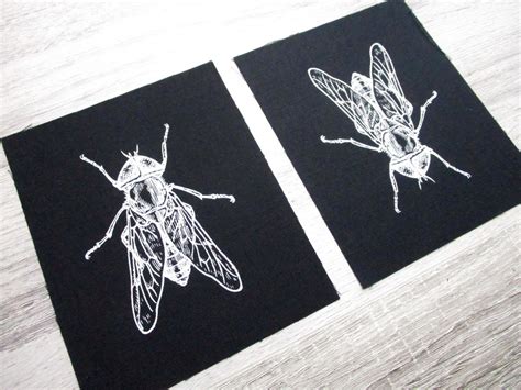 Flies Occult Patch Small Sew On Patches Black Patch Occultism Etsy