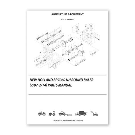 New Holland Br7060 Nh Round Baler 707 214 Parts Manual