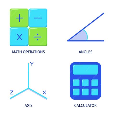 Premium Vector Mathematics Science Icons Set