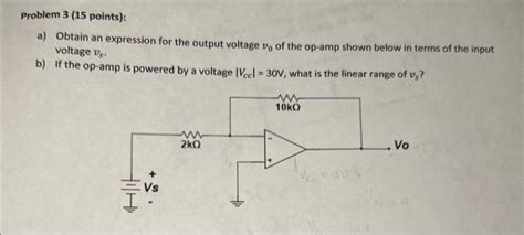 Solved Problem Points A Obtain An Expression For Chegg