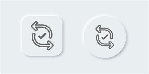 Pair Line Icon In Neomorphic Design Style Paired Signs Vector