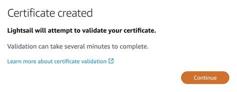 Lightsail Certificates Certificate Validation Always Fails With