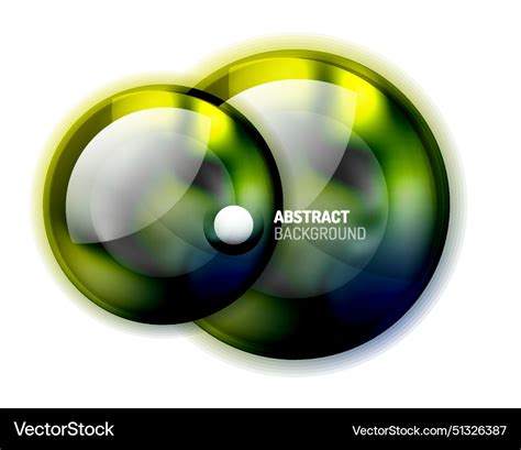 Abstract Glass Circle Banner Template Royalty Free Vector