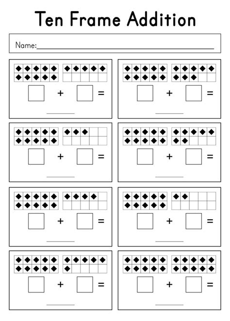 10 Best Printable Ten Frame Math Sheets Pdf