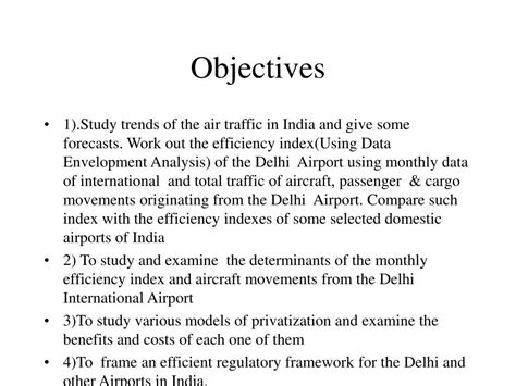 Ppt Efficiency Of Delhi International Airport Using Data Envelopment