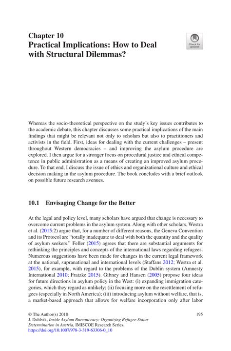 Pdf Practical Implications How To Deal With Structural Dilemmas