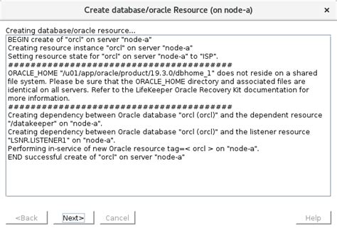 Oracleリソースの設定 Lifekeeper For Linux Live 990