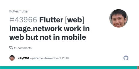 Flutter Web Image Network Work In Web But Not In Mobile Issue 43966 Flutter Flutter GitHub