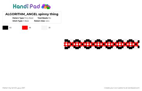 Algorithmangel Spinny Thing Pony Bead Pattern Kandi Pad Kandi Patterns Fuse Bead Patterns