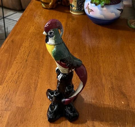 Vintage Large 8 Made In Japan Ceramicpottery Bird Flower Frog Etsy
