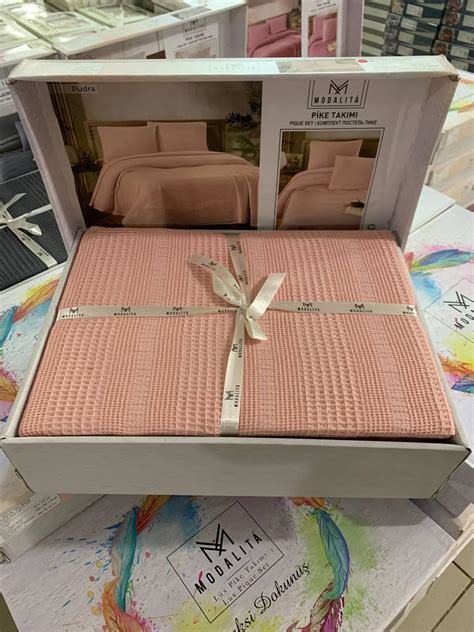 Modalita літня якісна постільна білизна з вафельним покривалом Pike 220x230 Бавовна 100 Id