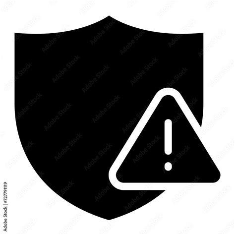 Security Alert Icon Shield With Exclamation Mark Icon Related To Warning Notification Stock