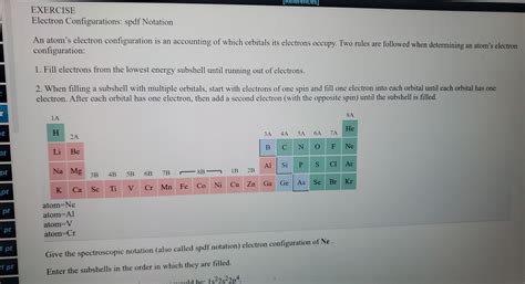 electron configuration using spdf notation solved references